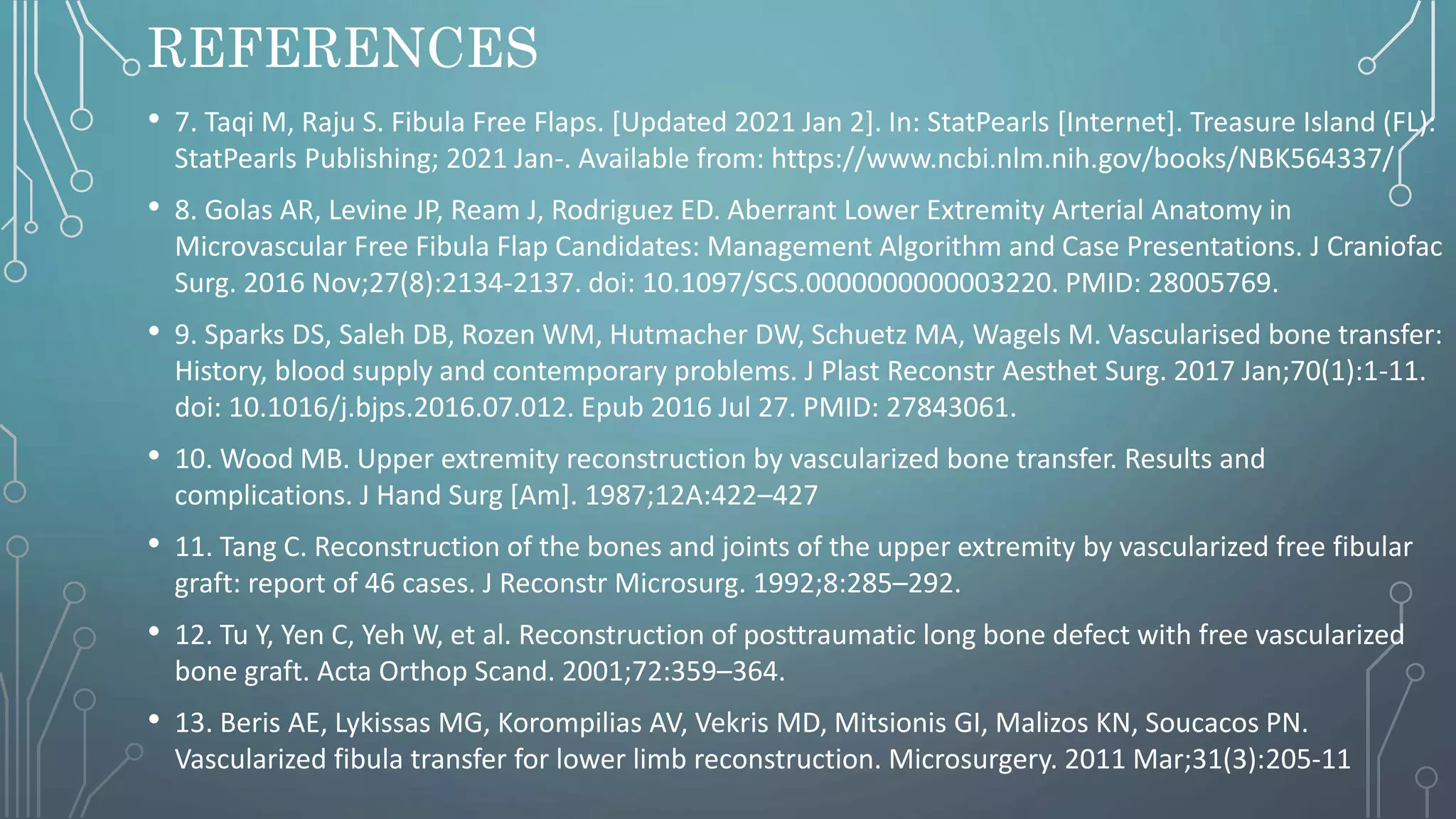 Free fibula flap OMFS 2021 journal club presentation | PPTX