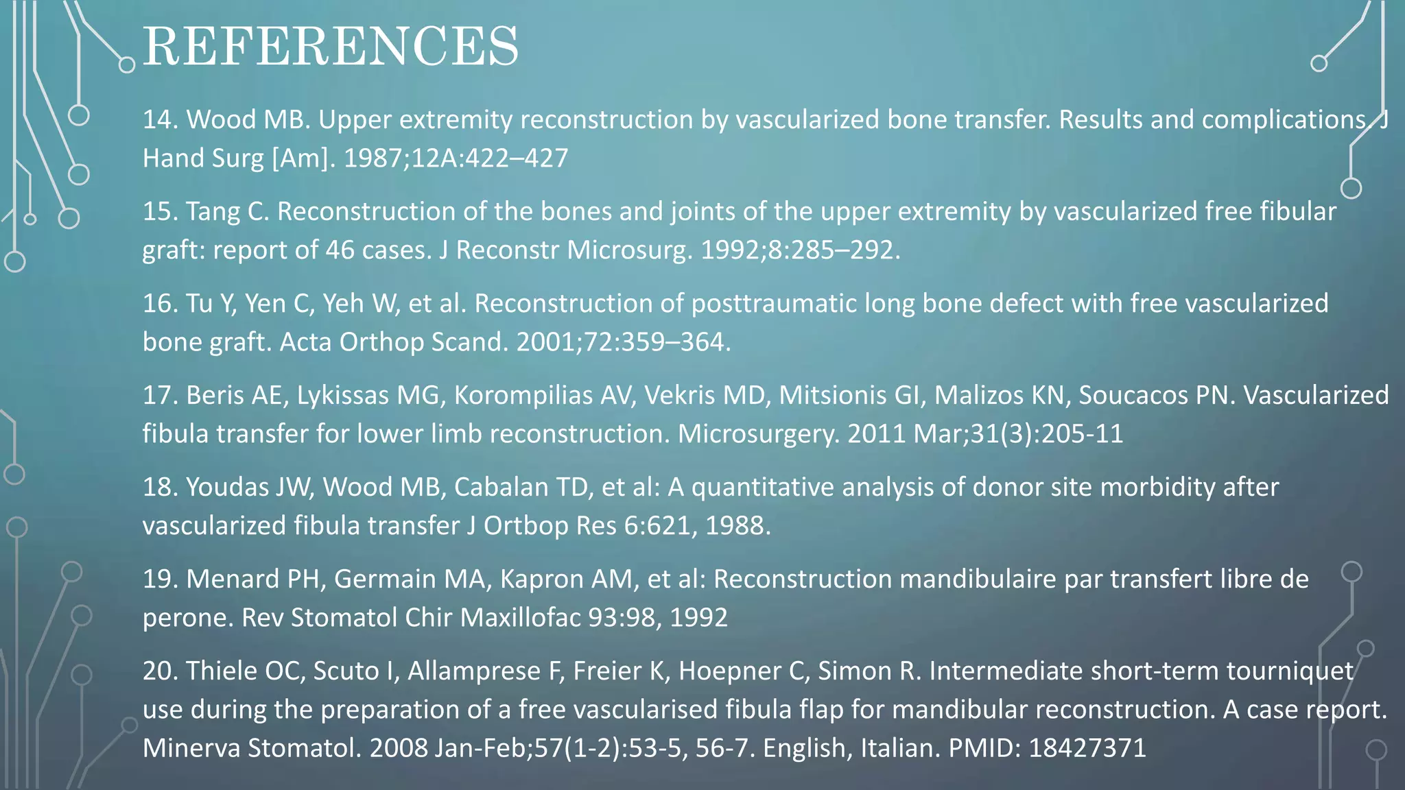 Free fibula flap OMFS 2021 journal club presentation | PPTX