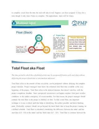 Free float and total float - PMP/CAPM from PMI | DOCX