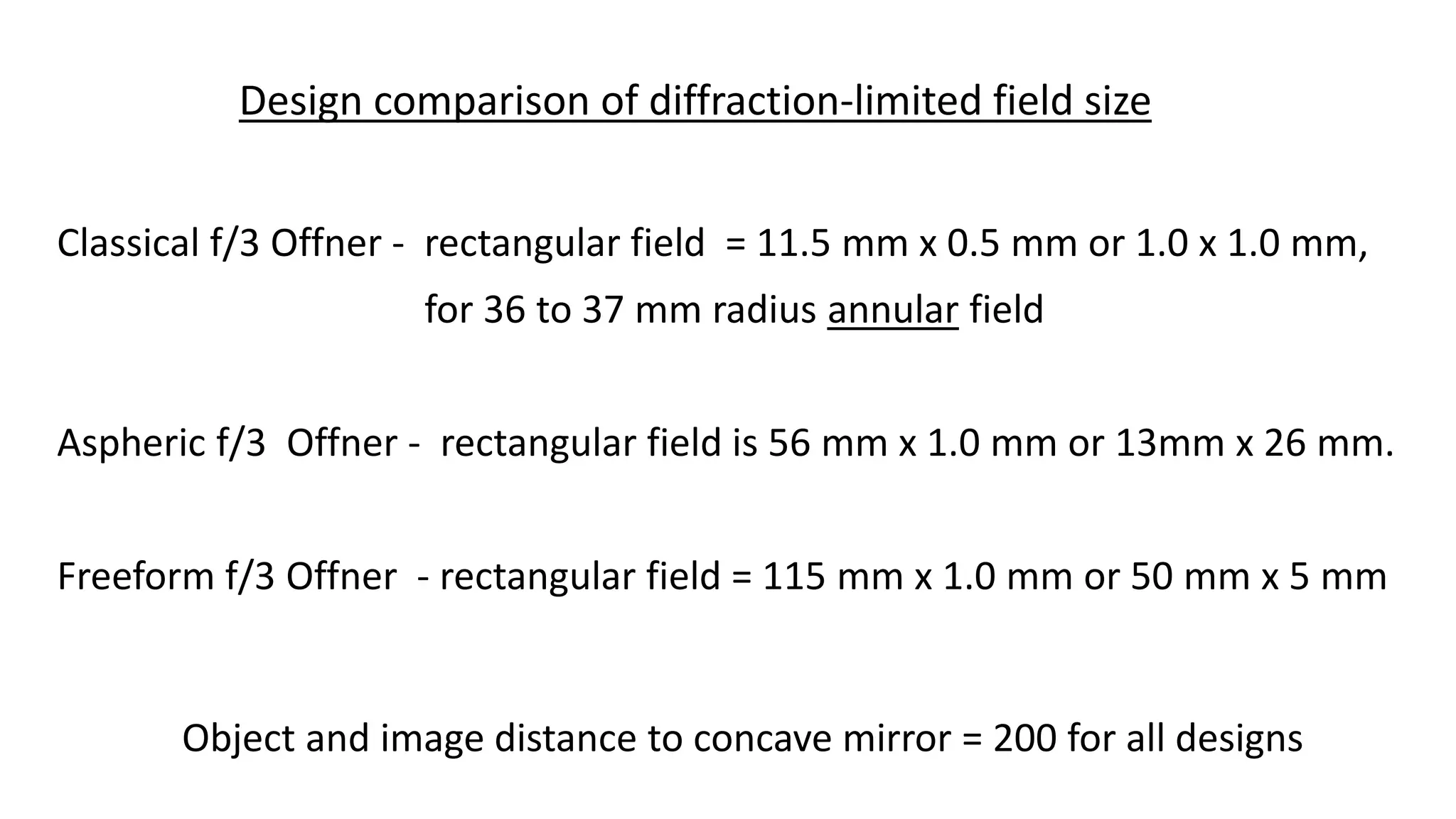 Freeform aspheric version of the 1.0 x offner relay, may 3, 2019 | PPTX