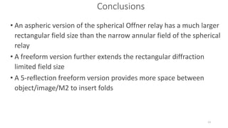 Freeform aspheric version of the 1.0 x offner relay, june 08, 2019 | PPT