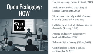 Free + Freedom: The Role of Open Pedagogy in the Open Education ...