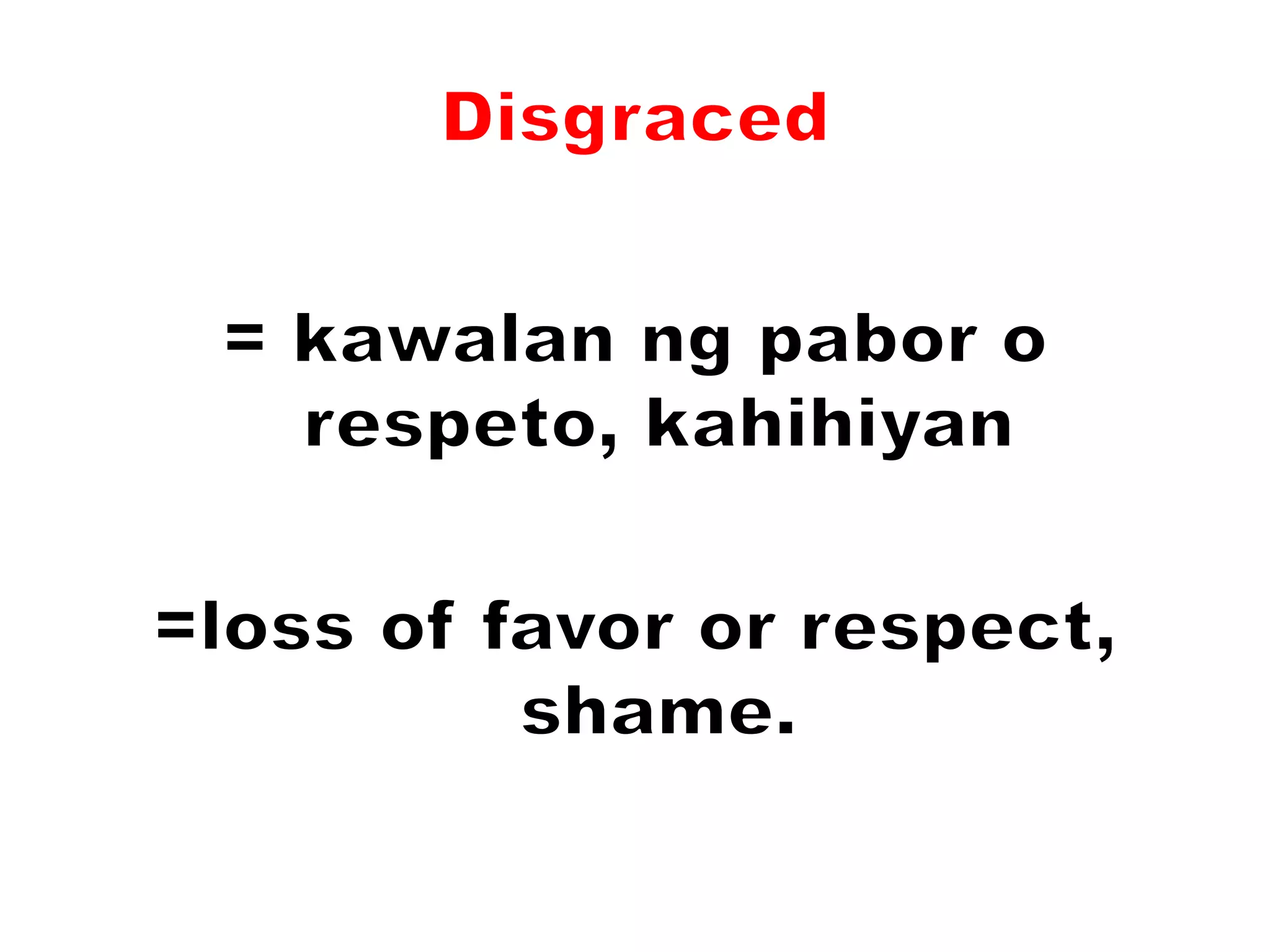 Free from Shame English - Filipino Malaya sa Kahihiyan | PPTX