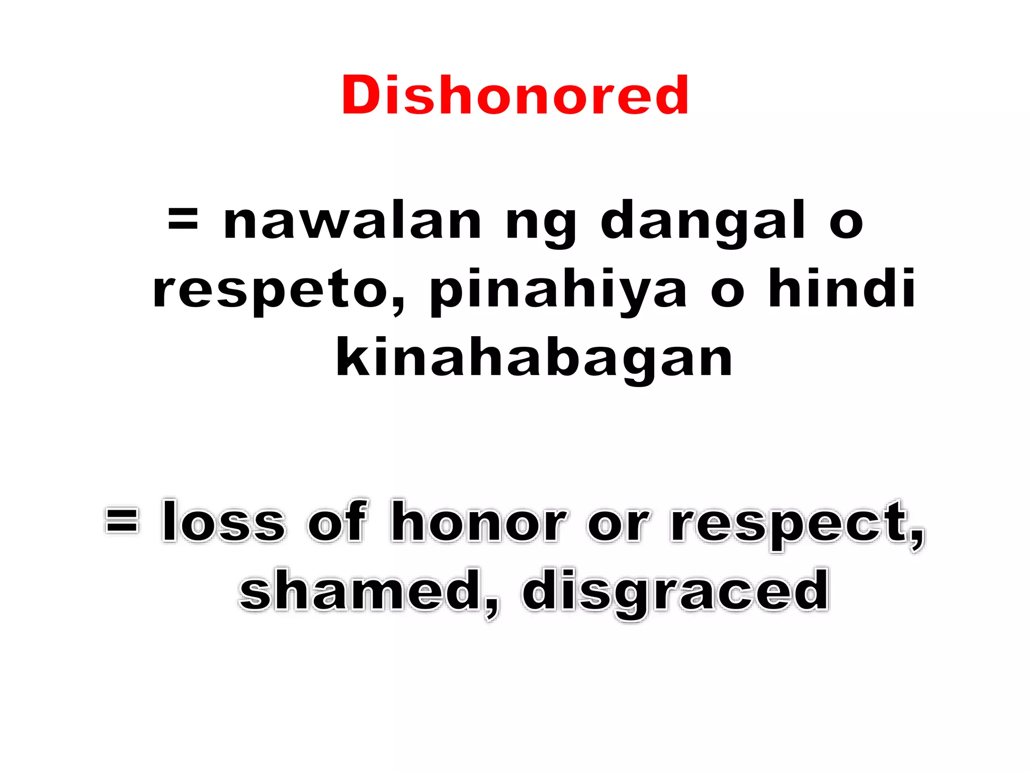Free from Shame English - Filipino Malaya sa Kahihiyan | PPTX