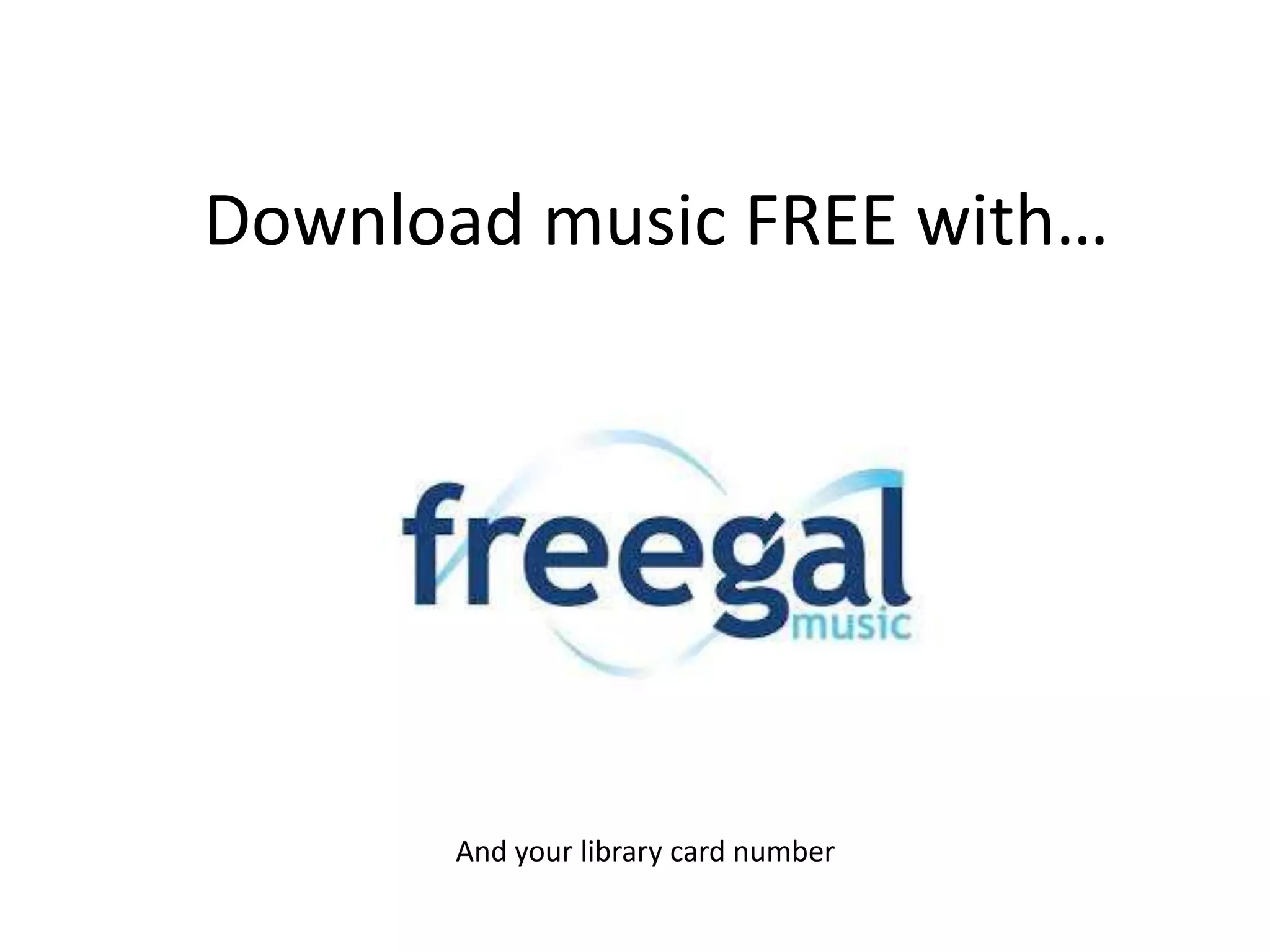 Freegal tutorial | PPT