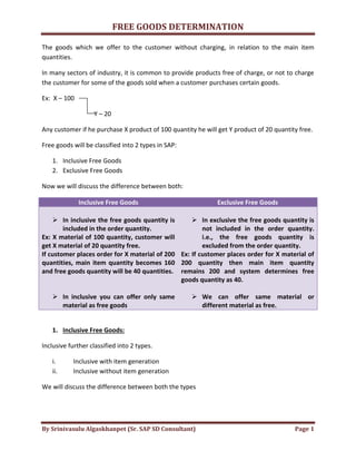 Free goods determination | DOCX