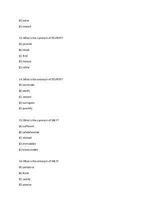 Free Gre Vocab Practice | PDF