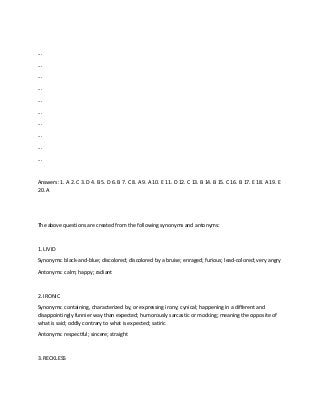 Free Gre Vocab Practice | PDF