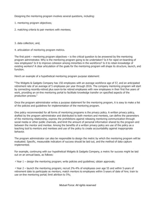 Best practices for corporate mentoring programs | PDF