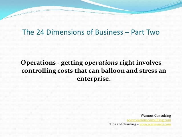 Free guide to the 24 dimensions of business