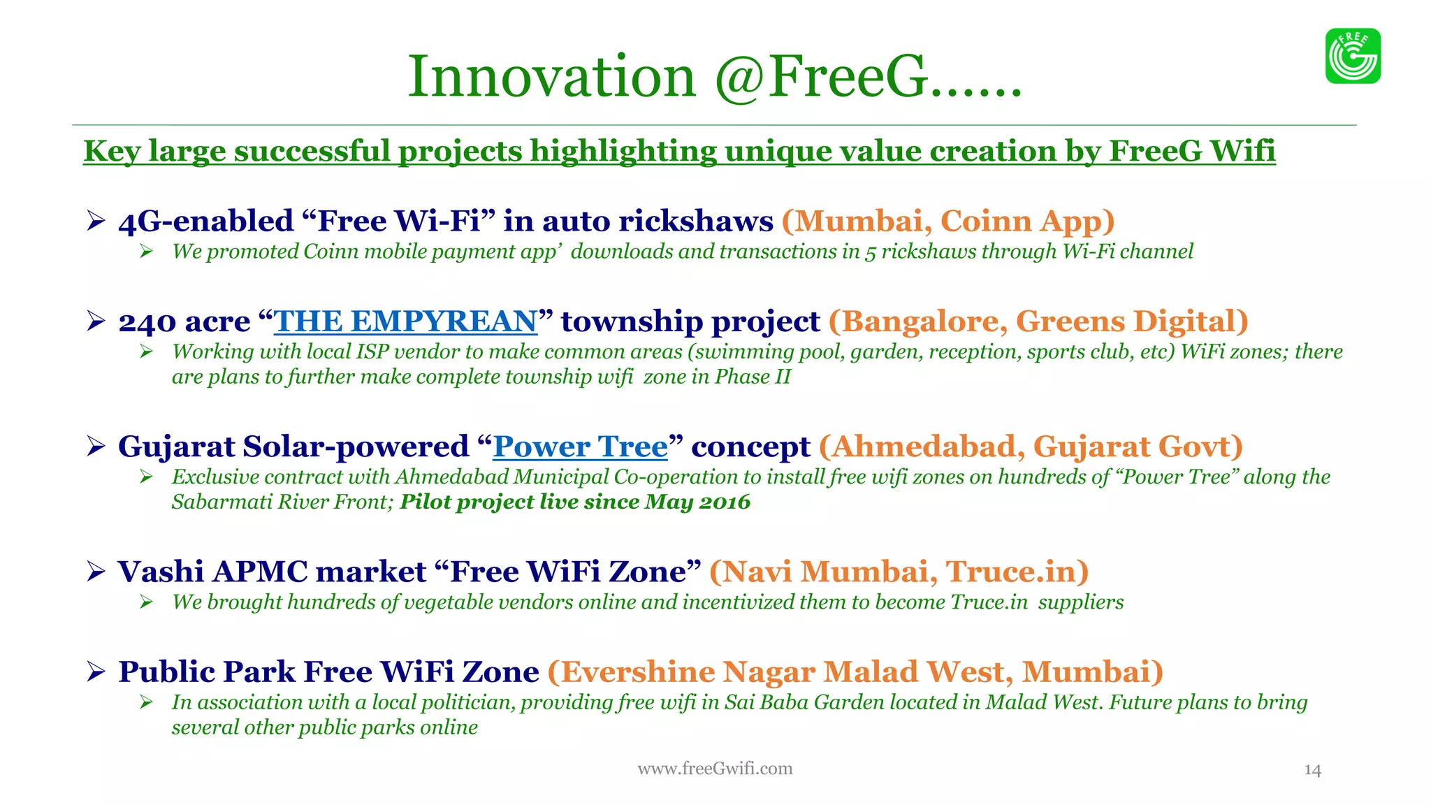 FreeG WiFi Introduction | PPT