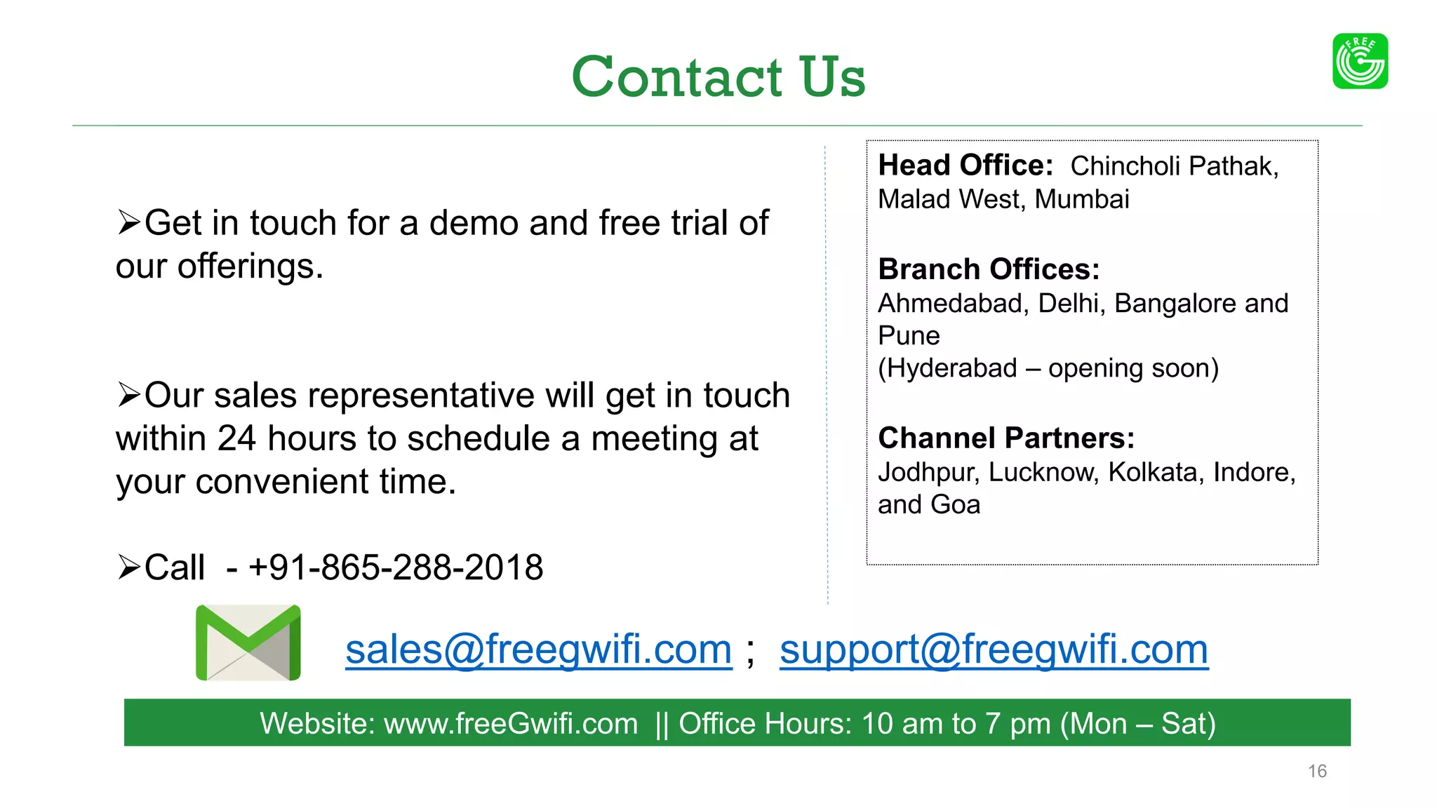 FreeG WiFi Introduction | PPT