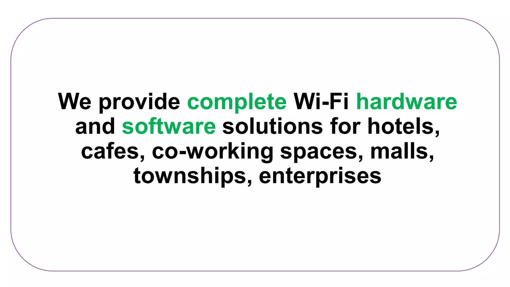 FreeG WiFi PPT for Hotels | PDF