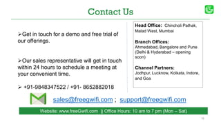 FreeG WiFi PPT for Hotels | PDF