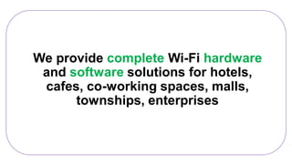 FreeG WiFi PPT for Hotels | PDF