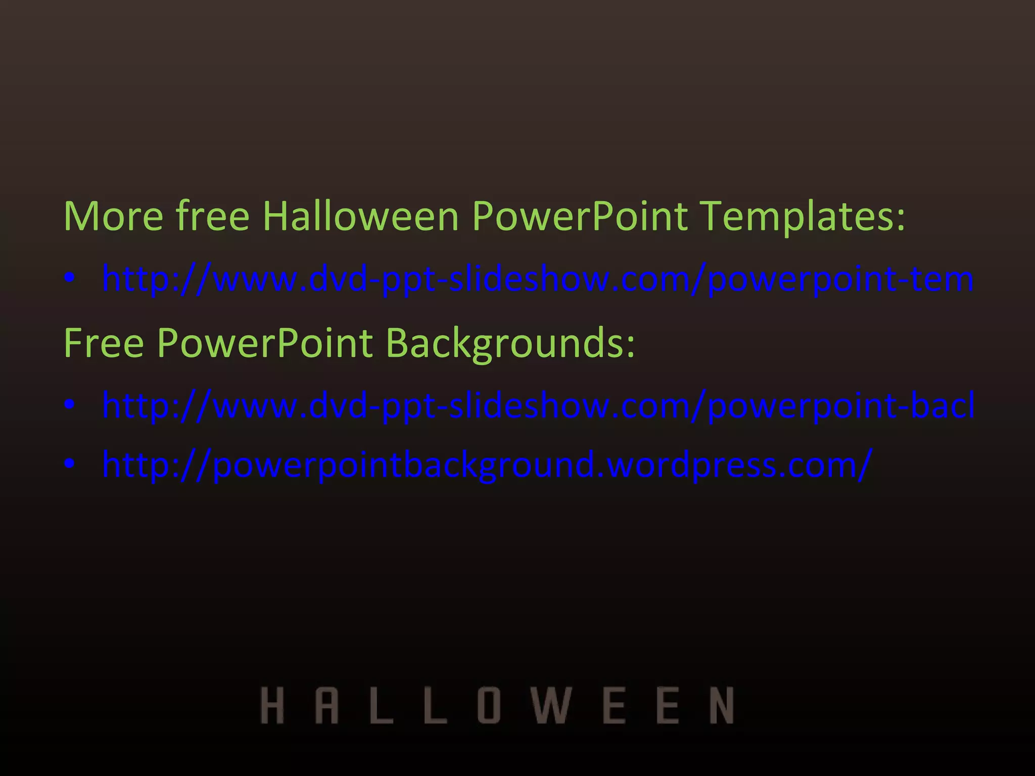 Free Halloween PowerPoint Templates (4) | PPT