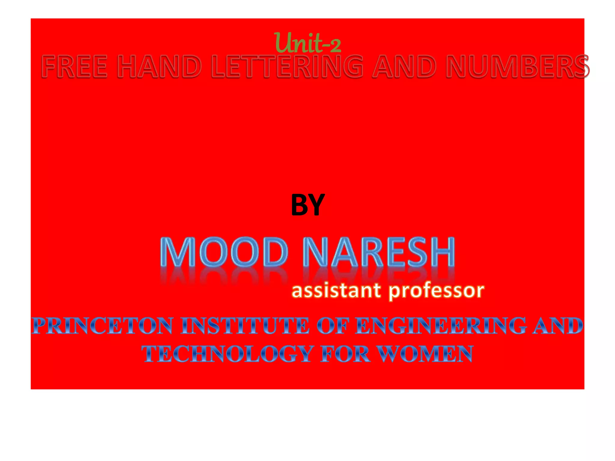 Free hand writing unit 2 | PPTX