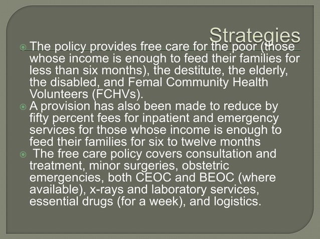 Free health care policy | PPTX