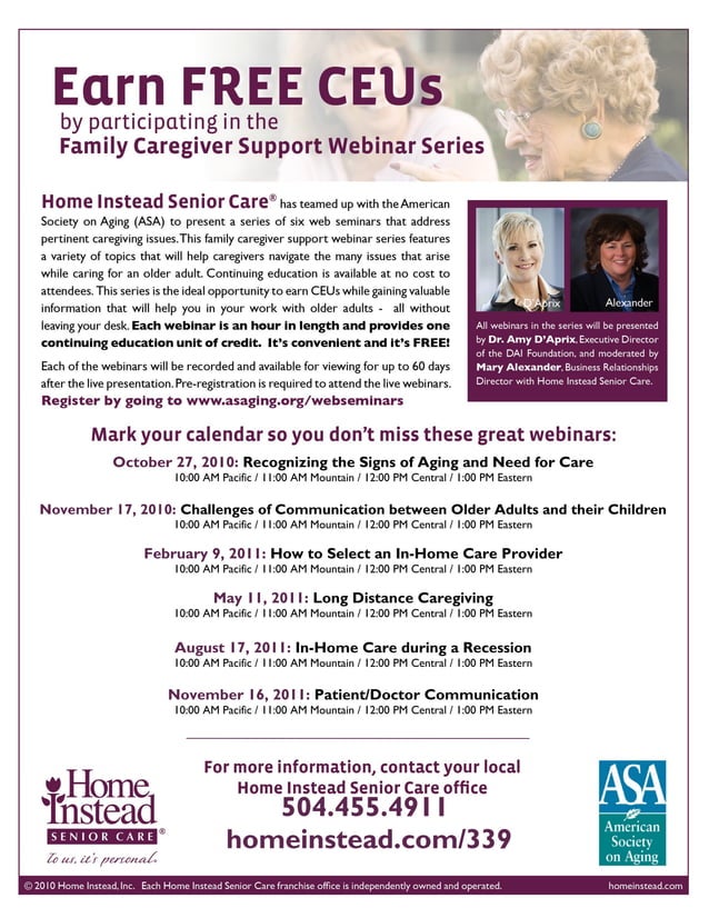 Free Hisc Webinar Ceu Flyer | PDF