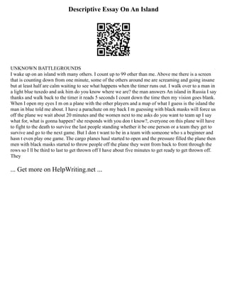 Free How To Write A Paragraph Chart For Kids | PDF