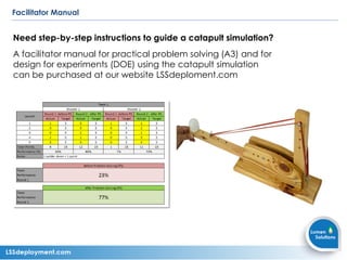 Catapult Simulation Instructions for Lean Six Sigma Training | PDF