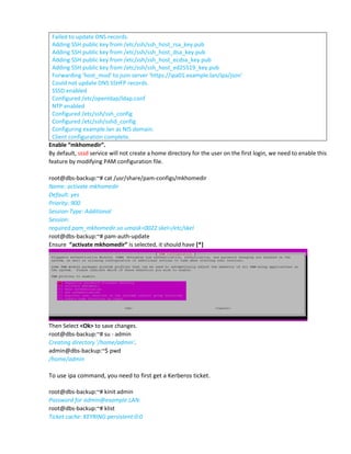 Free ipa installation and cluster configuration, freeipa client ...