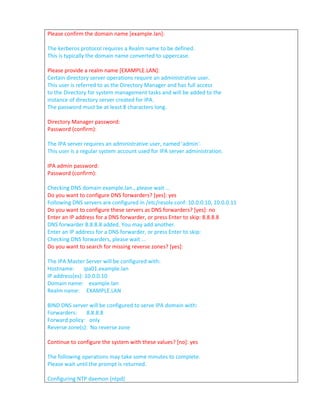 Free ipa installation and cluster configuration, freeipa client ...