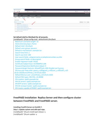 Free ipa installation and cluster configuration, freeipa client ...