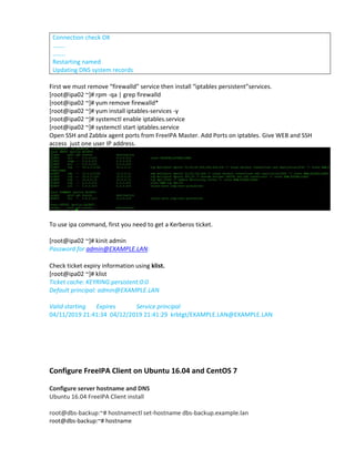 Free ipa installation and cluster configuration, freeipa client connection | PDF