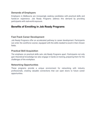 Free Job Ready Programs in Melbourne Australia in 2023-2024 (4).pdf ...