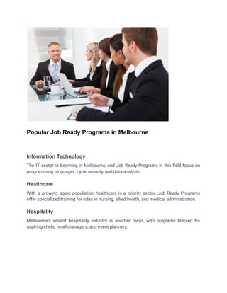 Free Job Ready Programs in Melbourne Australia in 2023-2024 (4).pdf ...