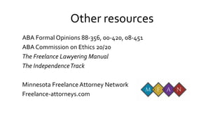 Working As (or Hiring) a Freelance Attorney | PDF