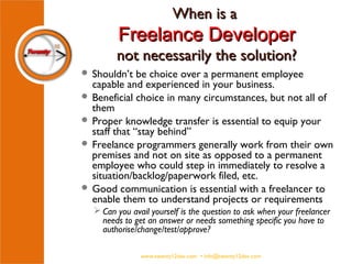 Freelance computer programmer slide show | PPT