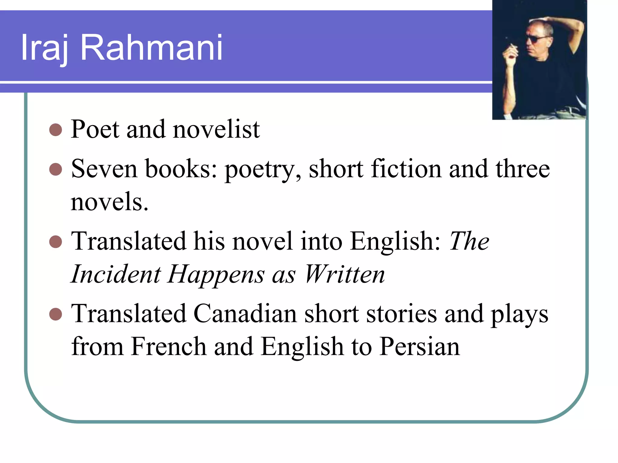 Freelance iranian writers | PPTX