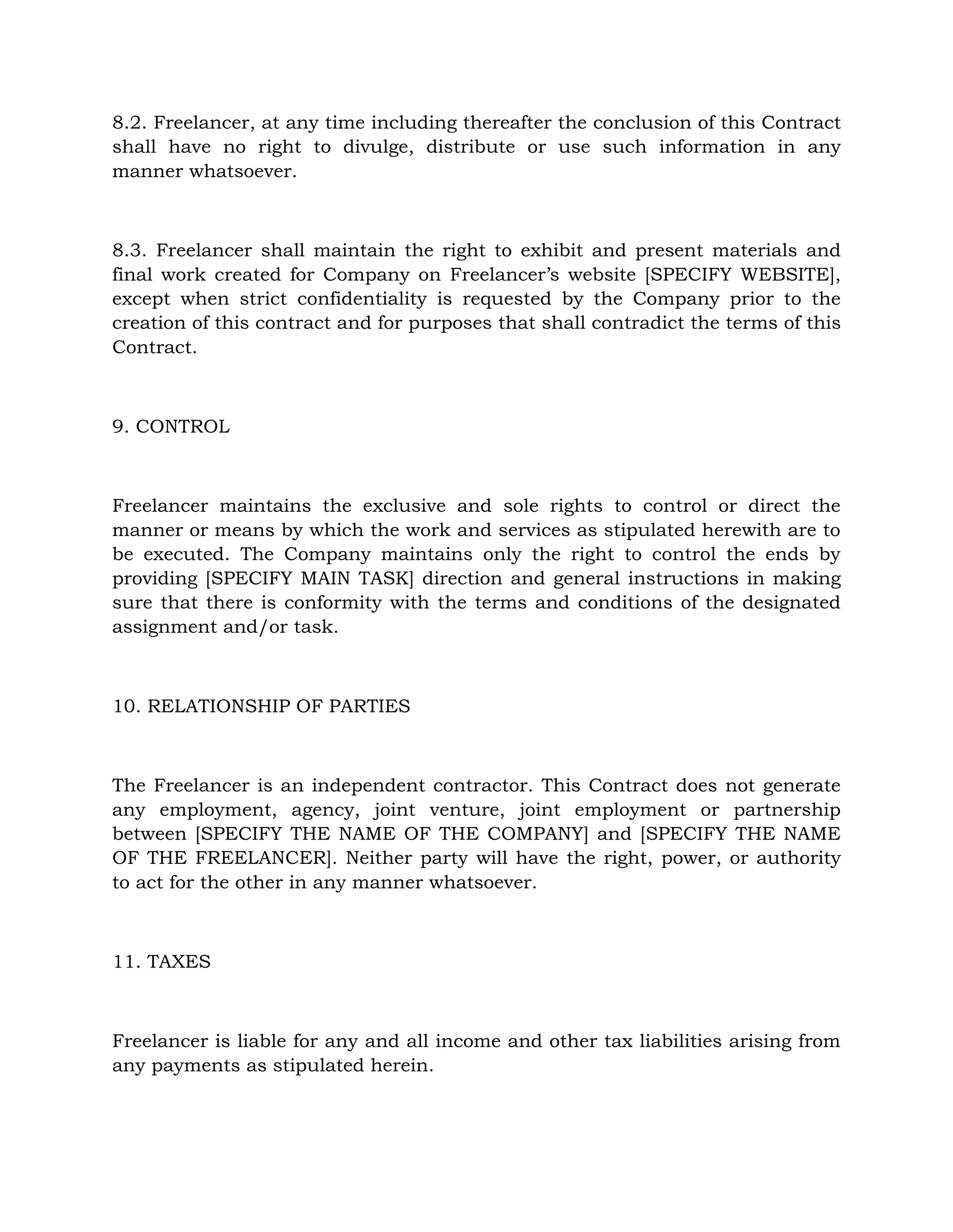 FREELANCER CONTRACT | PDF | Freelance Writing | Content Production