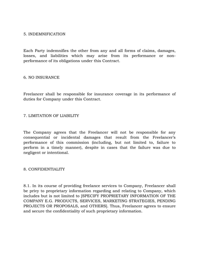 FREELANCER CONTRACT | PDF | Freelance Writing | Content Production