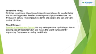 Freelancer management system | PPTX