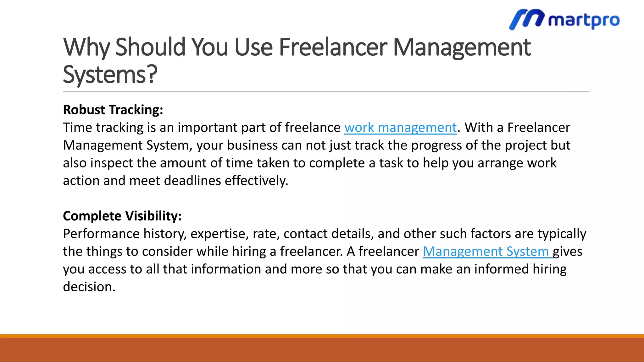 Freelancer management system | PPTX