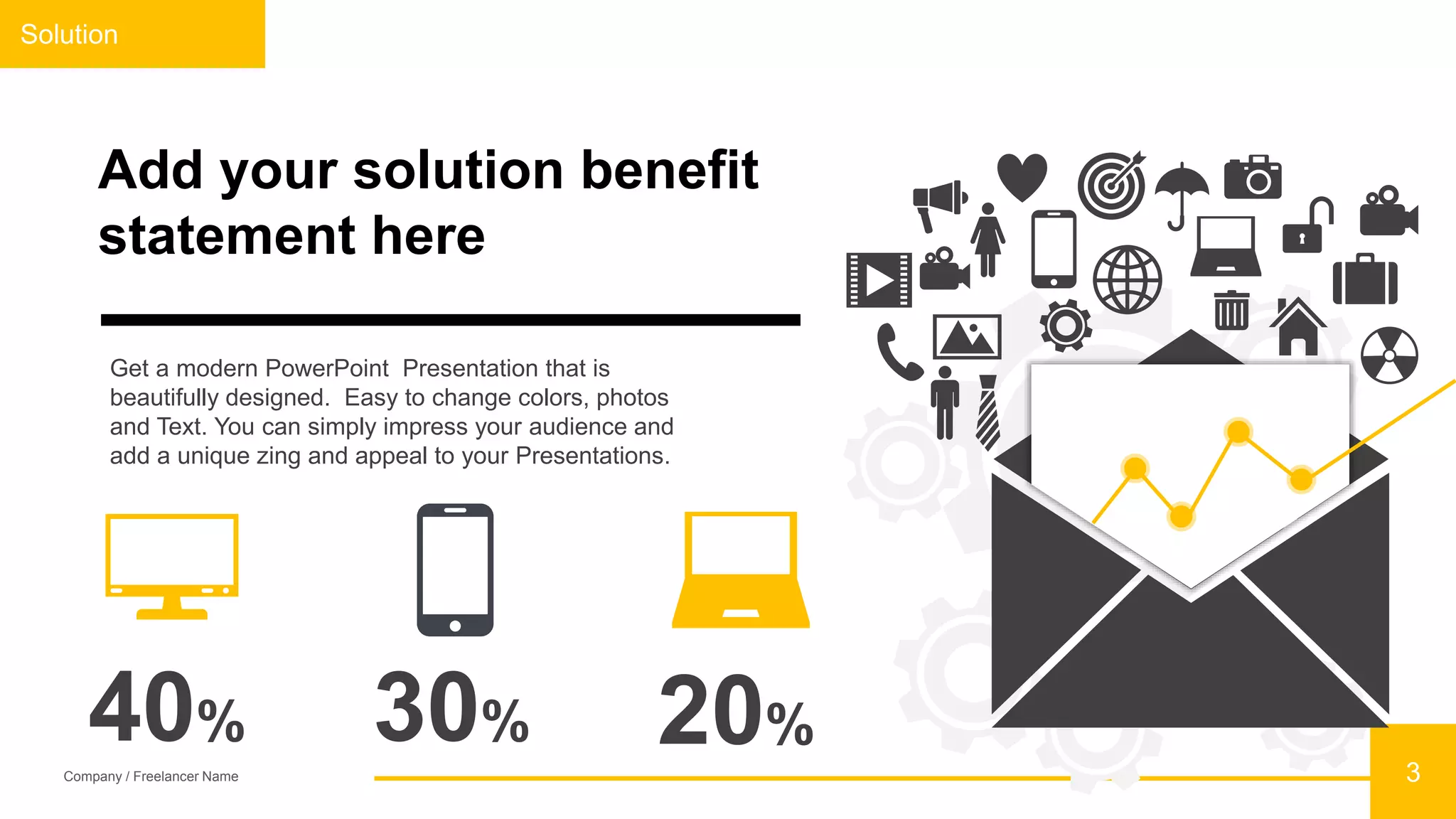 Freelancer self pitch template for social media marketing | PPTX