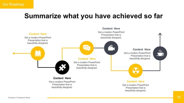 Freelancer self pitch template for social media marketing | PPT