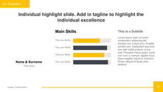 Freelancer self pitch template for social media marketing | PPTX