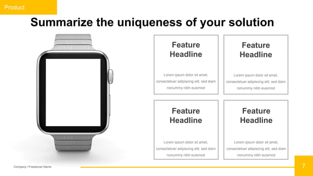 Freelancer self pitch template for social media marketing | PPT