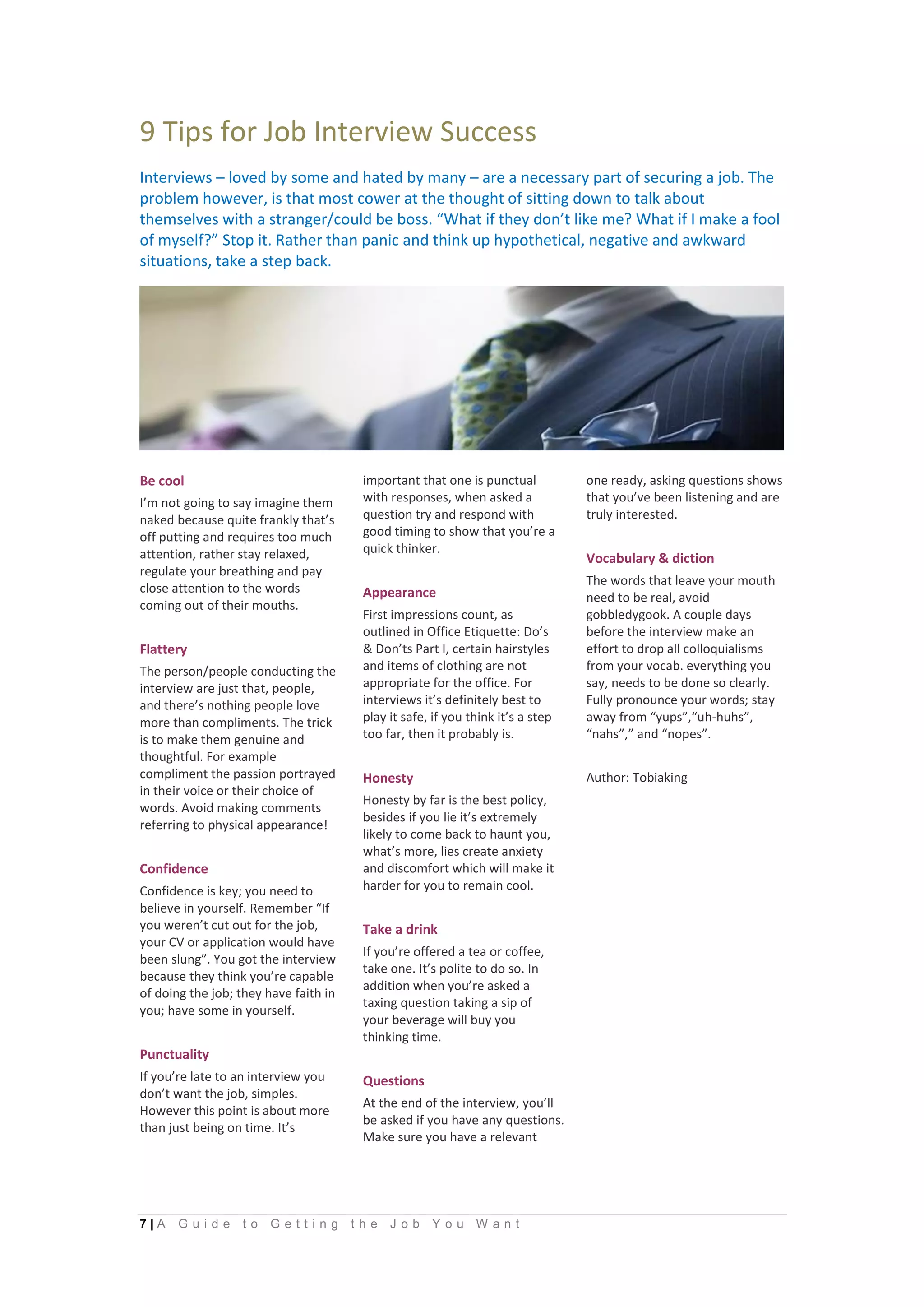 A Guide to Getting the Job You Want | PDF