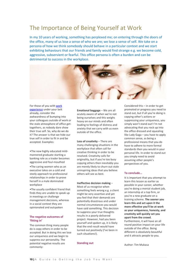 A Guide to Getting the Job You Want | PDF