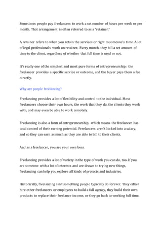 what is Freelancing ? how i start freelancing? | DOCX