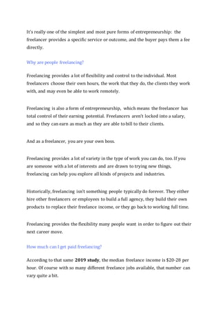 what is Freelancing ? how i start freelancing? | DOCX