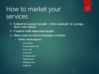 Freelancing personal sales | PPTX