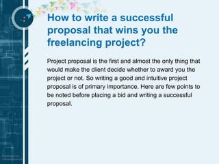 What, When and How about Freelancing | PPT