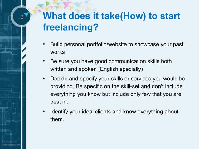 What, When and How about Freelancing | PPT