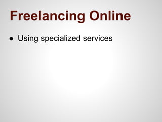 Java Freelancing | PPT | Free Download